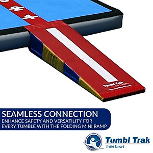Tumbl Trak Folding Mini Ramp, Primary Rainbow, 4 ft x 18 in x 8 in