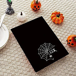 Halloween Kitchen Towels Funny Ghost Cat Halloween Dish Towels Set of 4, Hand Towel 18x26 Inch Drying Cloth Towel for Kitchen Home Decoration