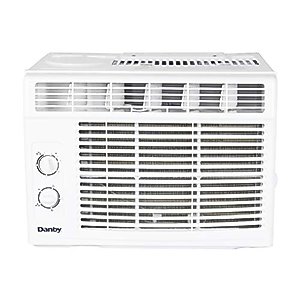 Danby DAC050MB1WDB 5,000 Window Air Conditioner, 2 Cooling and Fan Settings, Easy to Use Mechanical Rotary Controls, Ideal for Rooms Up to 150 Square Feet, 5000 BTU, White