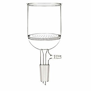 YANTRA 600mL Glass Buchner Filter Funnel 24/40 Built in 90mm Pore Plate OD 10mm
