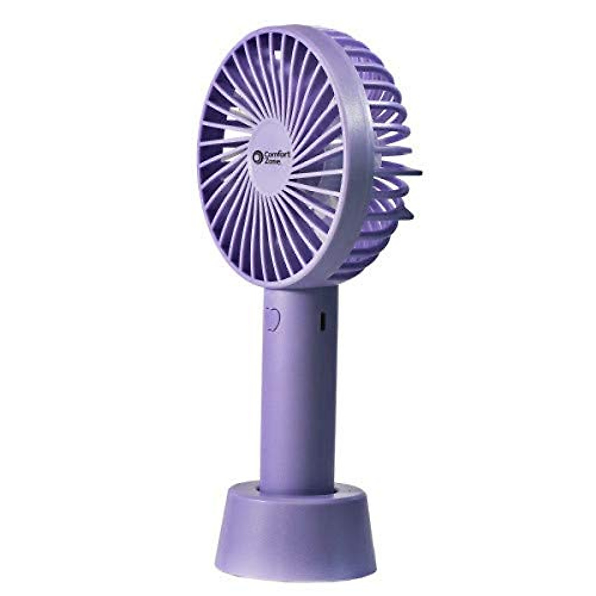Comfort Zone CZPF402PL 4” 3-Speed Handheld Rechargeable Fan - Lithium ...