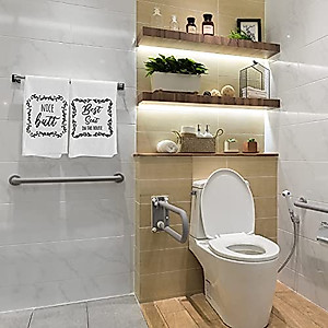 4 Pieces Funny Hand Towel with Sayings Decorative Kitchen Towels Rustic Bath Hand Towels for Bathroom Kitchen Farmhouse Restroom, 16 x 24 Inch