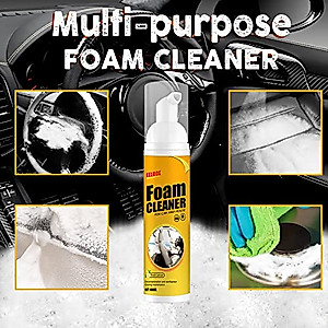 Multifunctional Car Foam Cleaner, Foam Cleaner All Purpose, Foam Cleaner for Car, Shima Foam Cleaner, Powerful Stain Removal Kit for car and House Lemon Flavor (100ml, 1pcs)