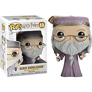Harry Potter - Albus Dumbledore with Wand Funko Pop! Vinyl Figure (Bundled with Compatible Pop Box Protector Case), Multicolor, 3.75 inches
