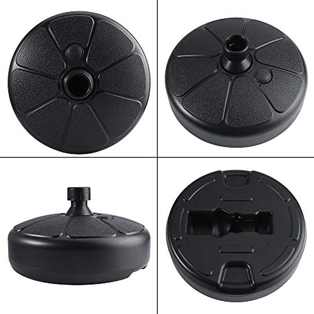 DEWIN Umbrella Base - Patio Umbrella Base Stand For Weights Plastic Replacement Parts, Umbrella Stand,Fillable Mobile Umbrella Base, Plastic Outdoor Patio Yard Garden Round Shape Water Stand