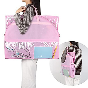 Zilink Dance Costume Garment Bags 40 inch Clothes Bags with Zipper Pockets and Handles, Hanging Garment Bag for Dance Competition, Travel, Set of 3