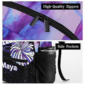 zaaprintblanket Custom Purple Blue Art Cheerleaders Horn Unisex Casual Nylon Backpacks Lapto Bag for Gift Hiking Camper Travel Pack