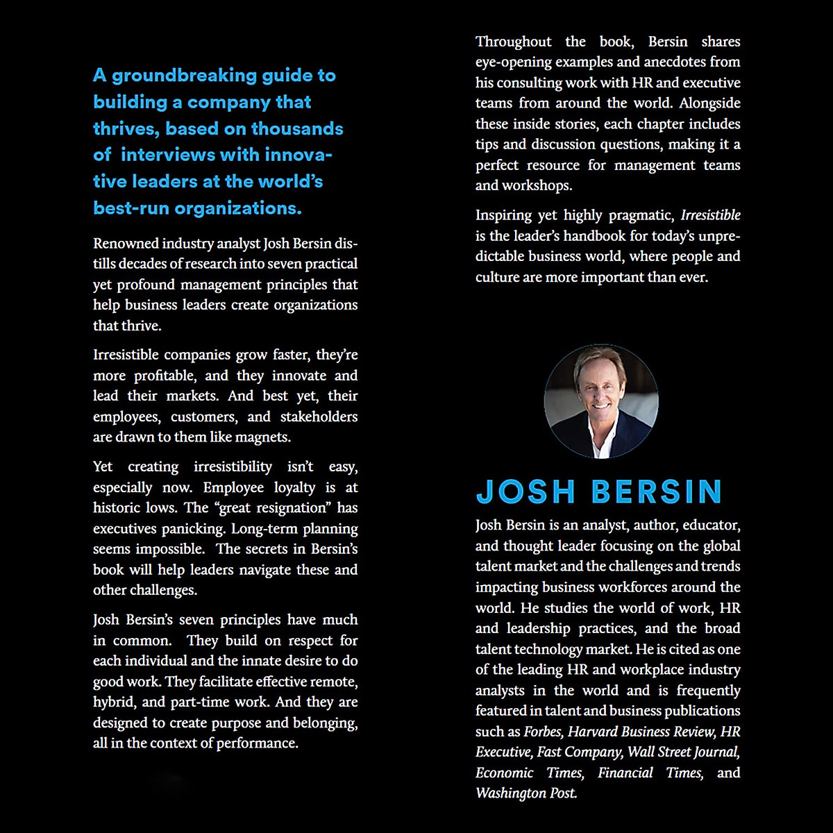 Irresistible: The Seven Secrets of the World's Most Enduring, Employee-Focused Organizations