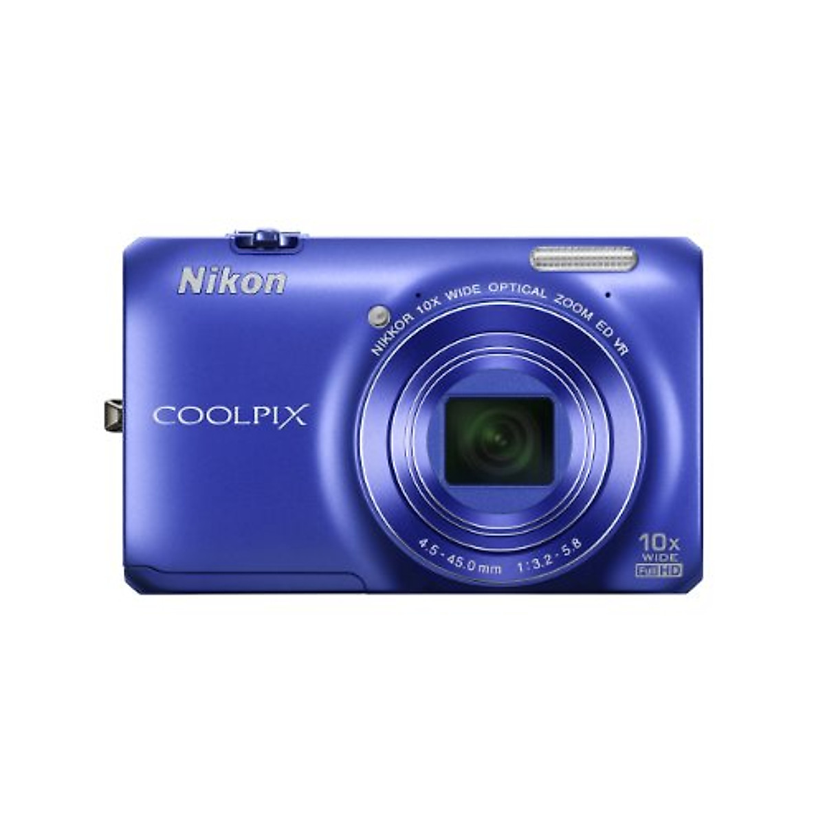 Nikon COOLPIX S6300 16 MP Digital Camera with 10x Zoom NIKKOR Glass Lens and Full HD 1080p Video (Blue)
