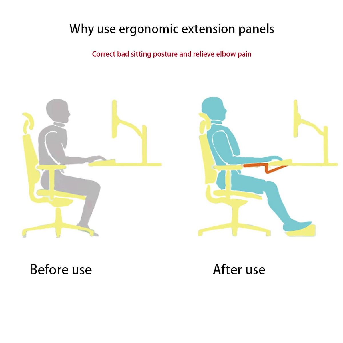 TODDLA Keyboard Tray, Ergonomics Desk Extender Tray, Multi-Angle Adjustable,Table Mount Armrest Shelf, Computer Elbow Arm Support, Computer Elbow Bracket, Desktop Extension Board-Teak||65 * 24cm