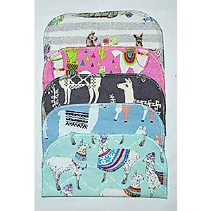 2 Ply Printed Flannel Washable. Llama and Alpaca- Set Napkins 8x8 inches 5 Pack - Little Wipes (R) Flannel