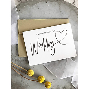 Will You Read at Our Wedding Card for Wedding Reader Bridal Party Gift from Bride and Groom