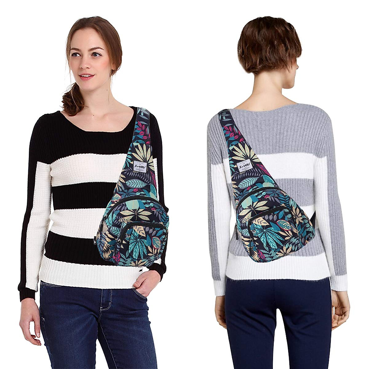 XEYOU Small Sling Bag Backpack Lightweight One Strap Bag Hiking Crossbody Chest Bag Unisex Shoulder Daypack