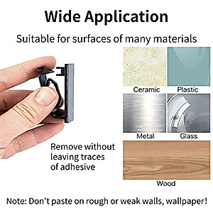 Cable Clips 50Pcs, Self Adhesive Cable Management Clips, Cord Organizer Wire Clips Cord Holder for Appliances PC Wall Ethernet Cable Under Desk Nightstand Home Office Car (Black)