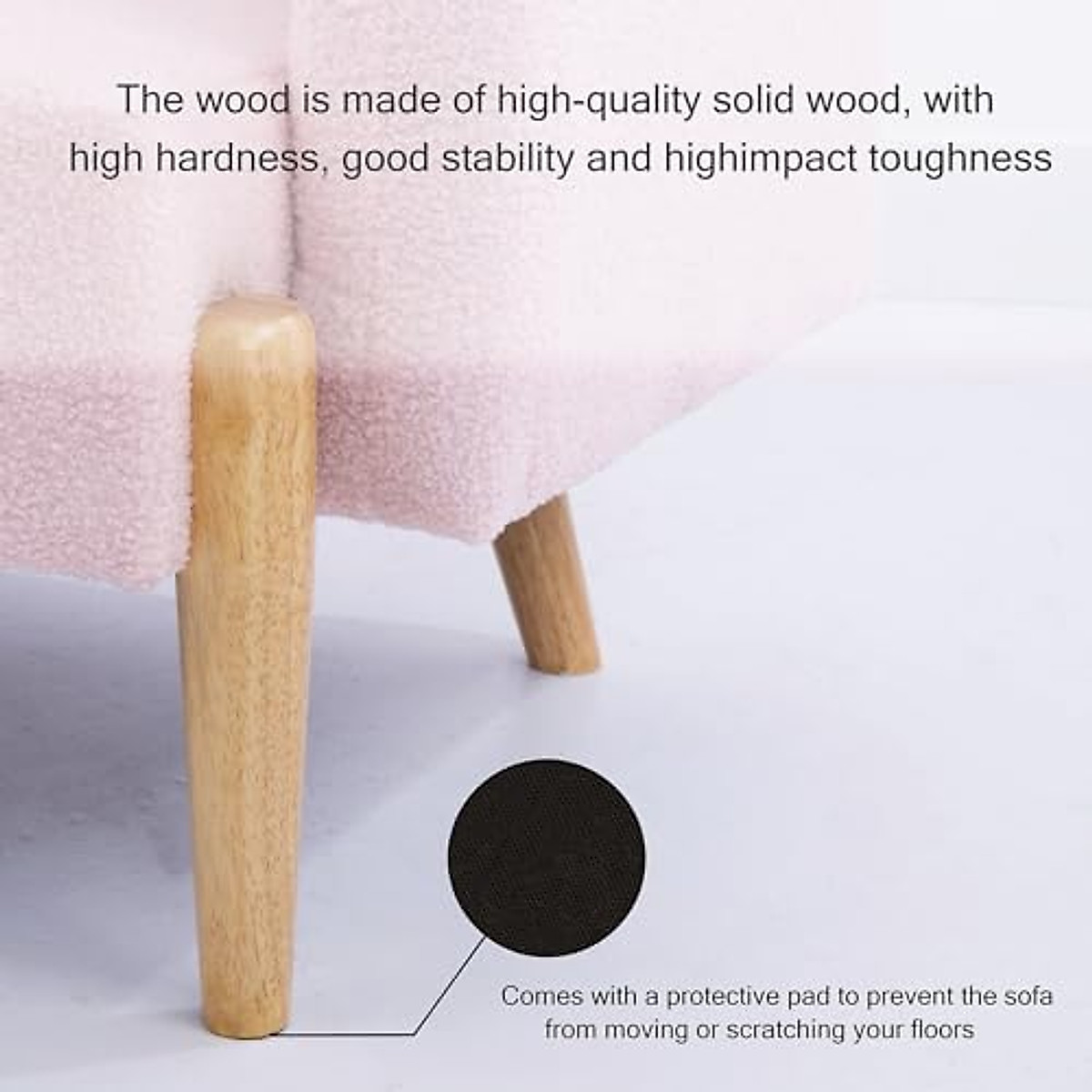 PIETFIU (New) 59" Teddy Velvet Loveseat Sofa,Modern Small Sofa Couch with Arms,Mini Love Seat Recliner with 3 Pillows for Bedroom Living Room Small Space Apartment Home Office Dorm (Pink)