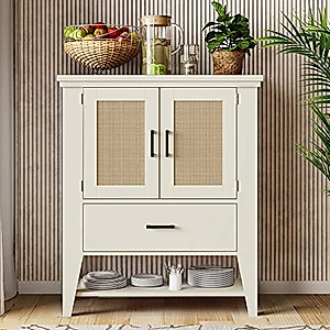Amyove Buffet Storage Cabinet, Off White