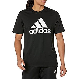 adidas Men's Essentials Big Logo Tee, Black/White, 3X-Large
