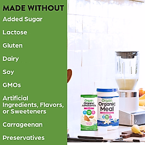 Orgain Organic Vegan Protein Almond Milk, Unsweetened Vanilla - 10g Plant Based Protein, With Vitamin D & Calcium, Gluten Free, Dairy Free, Lactose Free, Soy Free, No Sugar Added, 32 Fl Oz (Pack of 6)
