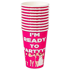 Silver Buffalo Bridesmaids, Paper Plates Cups Napkins Party Pack Set, 60 Piece