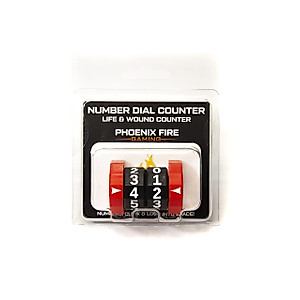 Life Counter / Wound Counter - Number dial - Two Dial Red - MTG, Warhammer 40k, D&D, or Other Tabletop Games - Phoenix Fire Gaming
