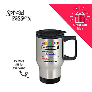 SpreadPassion Personalized Mentor Travel Mug, Custom Mentor Mug, Custom Mentor Insulated Tumbler, Custom gift for Mentor, Mentor Coffee Travel Mug, Custom Mentor