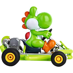 Carrera 200988 RC Official Licensed Mario Kart Pipe Kart Yoshi 1:18 Scale 2.4 GHz Remote Radio Control Car with Rechargeable LiFePO4 Battery - Kids Toys Boys/Girls