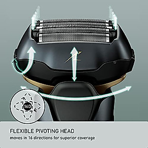 Panasonic Electric Razor for Men, Electric Shaver, ARC5 with Premium Automatic Cleaning and Charging Station, Wet Dry Shaver Men, Cordless Razor, with Pop-Up Trimmer ES-LV97-K, Black