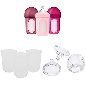 Boon NURSH Reusable Silicone Baby Bottles & NURSH Reusable Silicone Replacement Pouch & Unisex Boon NURSH Silicone Replacement Nipple