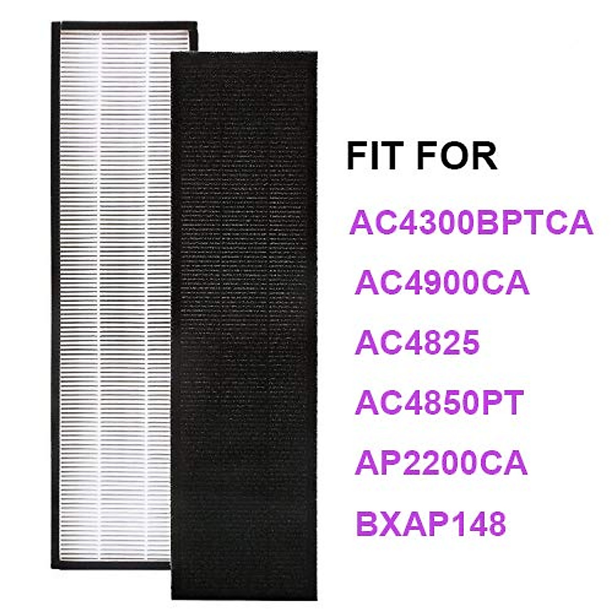 BBT BAMBOOST Filter B Replacement Fit for Germguardian Air Purifier FLT4825 Filter-b Models AC4825 AC4300 AC4800 AC4900,AP2200CA,BXAP148(2pcs HEPA True Filters and 4 Pieces Carbon Filters)