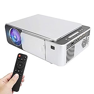 Wisoqu Projector,55W 100?240V Same Screen Projection Equipment Portable Home Theater HD 1080P Projector,Compatible with Mobile Phones Tablets Laptops and Other Devices(White)