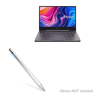 BoxWave Stylus Pen Compatible with ASUS ProArt StudioBook 15 H500GV - AccuPoint Active Stylus, Electronic Stylus with Ultra Fine Tip for ASUS ProArt StudioBook 15 H500GV - Metallic Silver