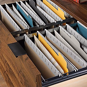 Sauder Harvey Park Engineered Wood Lateral File Storage Cabinet in Grand Walnut