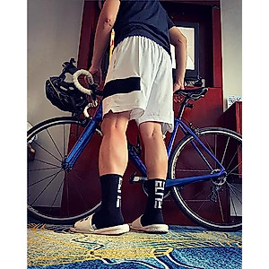 Podinor Elite Basketball Crew Socks for Men and Women, Cushion Performance Athletic Black Basketball Socks