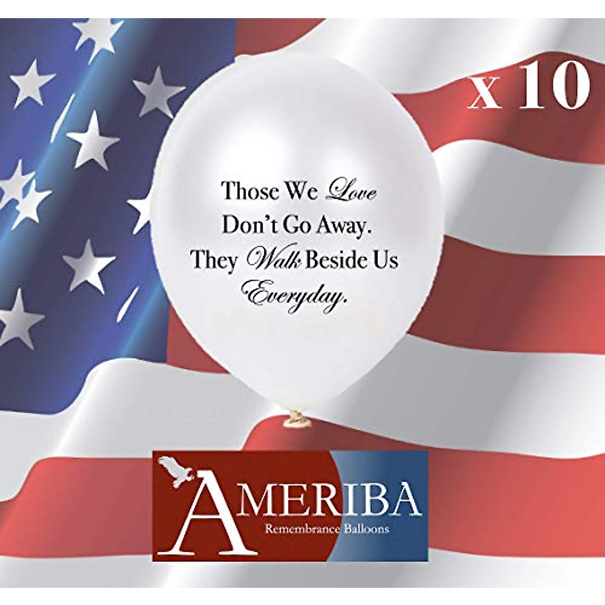30PC Biodegradable Remembrance Balloons: White & Silver Personalizable Funeral Balloons for Balloon Releases & Sympathy Gifts | Created/Sold by AMERIBA, a USA company (Variety Pk White, Black Writing)
