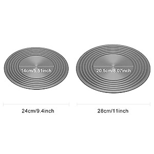CALIDAKA Heat Diffuser 9/11inch Aluminum Induction Diffuser Plate,Reducer Flame Guard Simmer Ring Plate Non-Stick Hob Ring Plate for Gas Stove Glass Cooktop Converter Coffee Milk