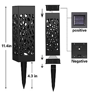 FIESTREL 10Pcs Solar Lights Solar Path Lights Outdoor Waterproof LED Garden Lights ，Decorative Landscape Lighting Automatic Led for Patio, Yard and Garden