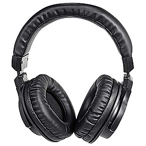 Rockville PRO-M50 Studio Headphones w/ Detachable Coil Cable, Case+Extra Ear Pad, Silver, mediam