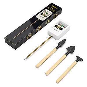 Sonkir Soil Moisture Meter, 4-in-1 Soil Ph Meter, Soil Tester for Nutrients, Moisture, PH and Light, Soil Ph Test Kits for Plant, Great for Garden, Lawn, Indoor & Outdoor Use (No Battery Required)