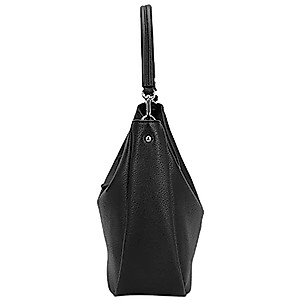 Handbags for Women Black Lightweight Compact Fashion Hobo Designer Boho Crossbody Ladies Purse Satchels Shoulder Bags Tote Vegan Leather School Porketbooks Bucket