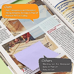 EOOUT 900 Sheets Transparent Sticky Notes 3x3 Inches, Pastel Morandi Page Markers Self-Adhesive Translucent Clear Index Tabs Flags for Annotating Books Bible Journaling Aesthetic School Study Supplies