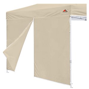 SCOCANOPY Door for 10x10 Canopy Frame One Central Zipper Design for Easy Entry and Exit,1 Pack Canopy Door Only,Beige