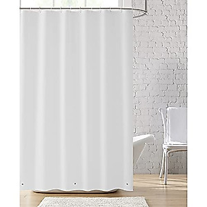 Clorox Treated Premium White Shower Curtain Liner 70"x72" with Weighted Magnetic Hem and 12 Hooks, Lightweight Waterproof PEVA for Bathroom Tubs and Stalls, Machine Washable