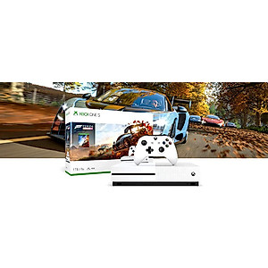 Xbox One S 1TB Forza Horizon 4 Console Bundle - Digital download of Forza Horizon 4 included - White Controller & Xbox One S included - 8GB RAM 1TB HD - Live Gold & Game Pass trials - 4K Blu-r