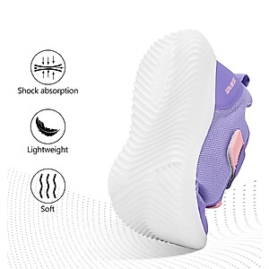 DREAM PAIRS Unisex-Child Running Shoes,Sneaker, Purple/Pink, 2 Little Kid