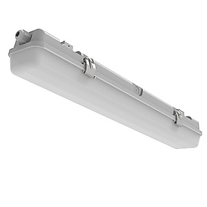 2FT LED Vapor Tight Light, IP65 IK08, 10W(1250lm)/20W(2500lm) Selectable, 5000K, 100-277V, Outdoor Waterproof Shop Light, Vapor Proof Lighting Fixture for Carport Parking Garage Car Wash, FCC Listed