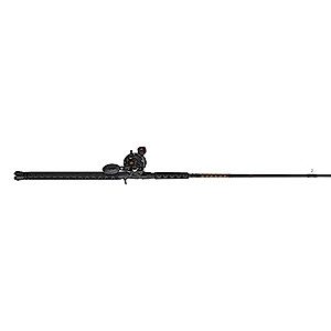 PENN Squall II Level Wind Conventional Reel and Fishing Rod Combo, Black/Gold