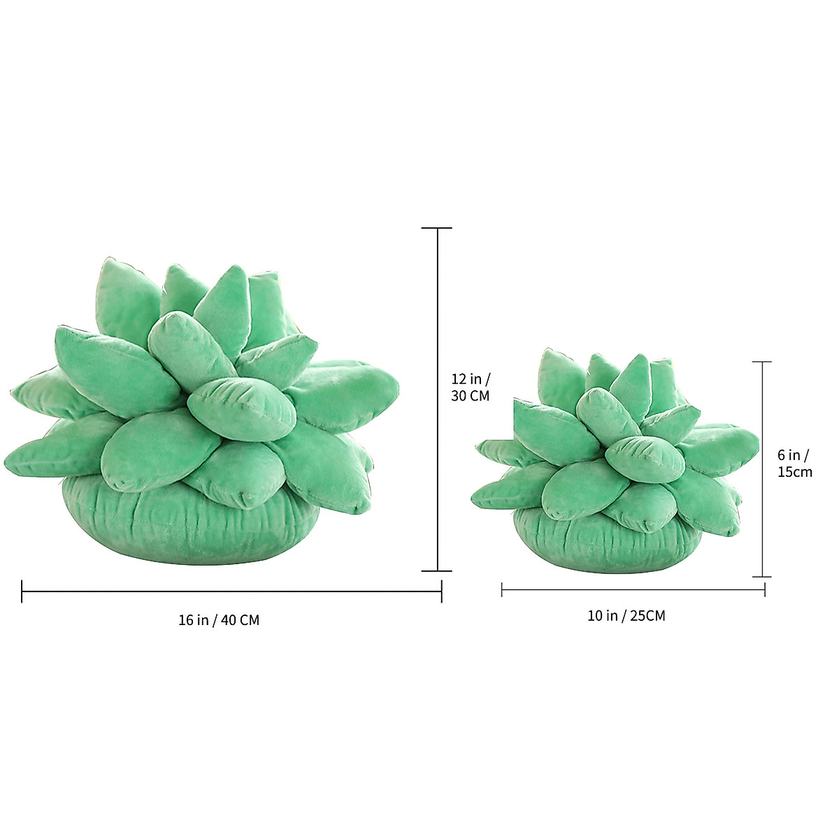 TYISON 3D Succulents Cactus Pillow, Cute Succulents, for Garden or Green Lovers Baby Green Plant Throw Pillows for Bedroom Room Home Decoration Novelty Plush Cushion