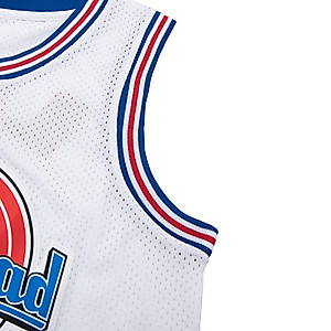 CNALLAR Youth Basketball Jersey Bugs #1 Space Movie Jersey Boys Sport Shirts (White, Youth Medium)