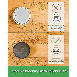 Vactidy Nimble T8 Robot Vacuum and Mop Combo, Robot Vacuum Cleaner with GyroNav Navigation, Siri/APP/Alexa/WiFi, Super Slim, Self-Charging Robotic Vacuums, Good for Hard Floor, Carpet, Pet Hair