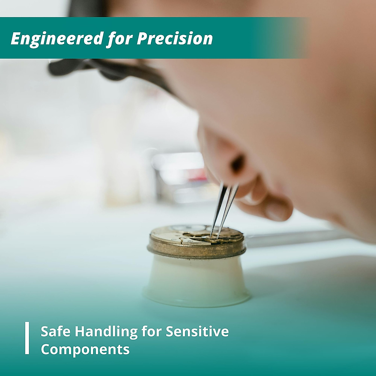 Excelta 5-SA-ET Straight Tapered Ultra-Fine Pointed Tweezers, 4.75 Inch, Ergo-Tweeze Soft Cushioned Grips, Made of Neverust Stainless Steel, Ideal for Microscopy, Professional